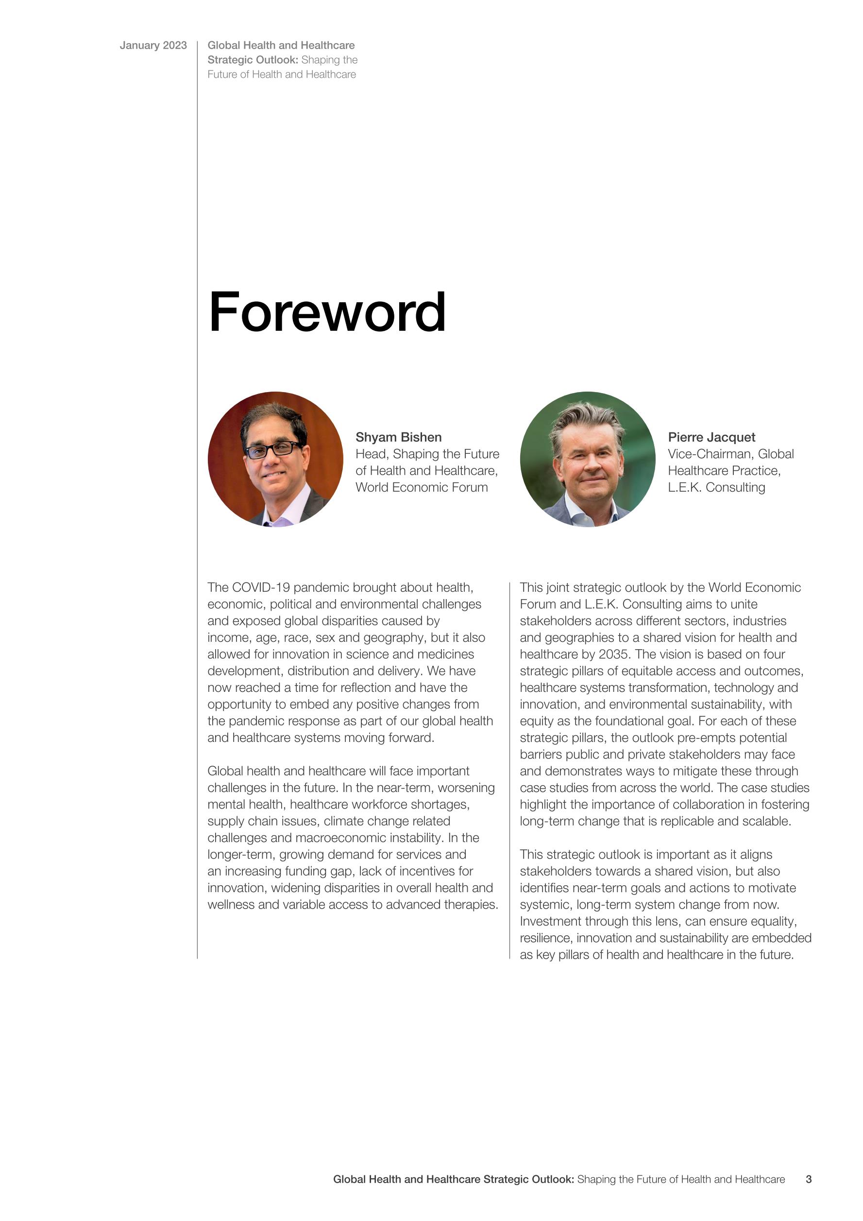 WEF 全球健康与医疗保健战略展望：塑造健康与医疗保健的未来_报告-报告厅