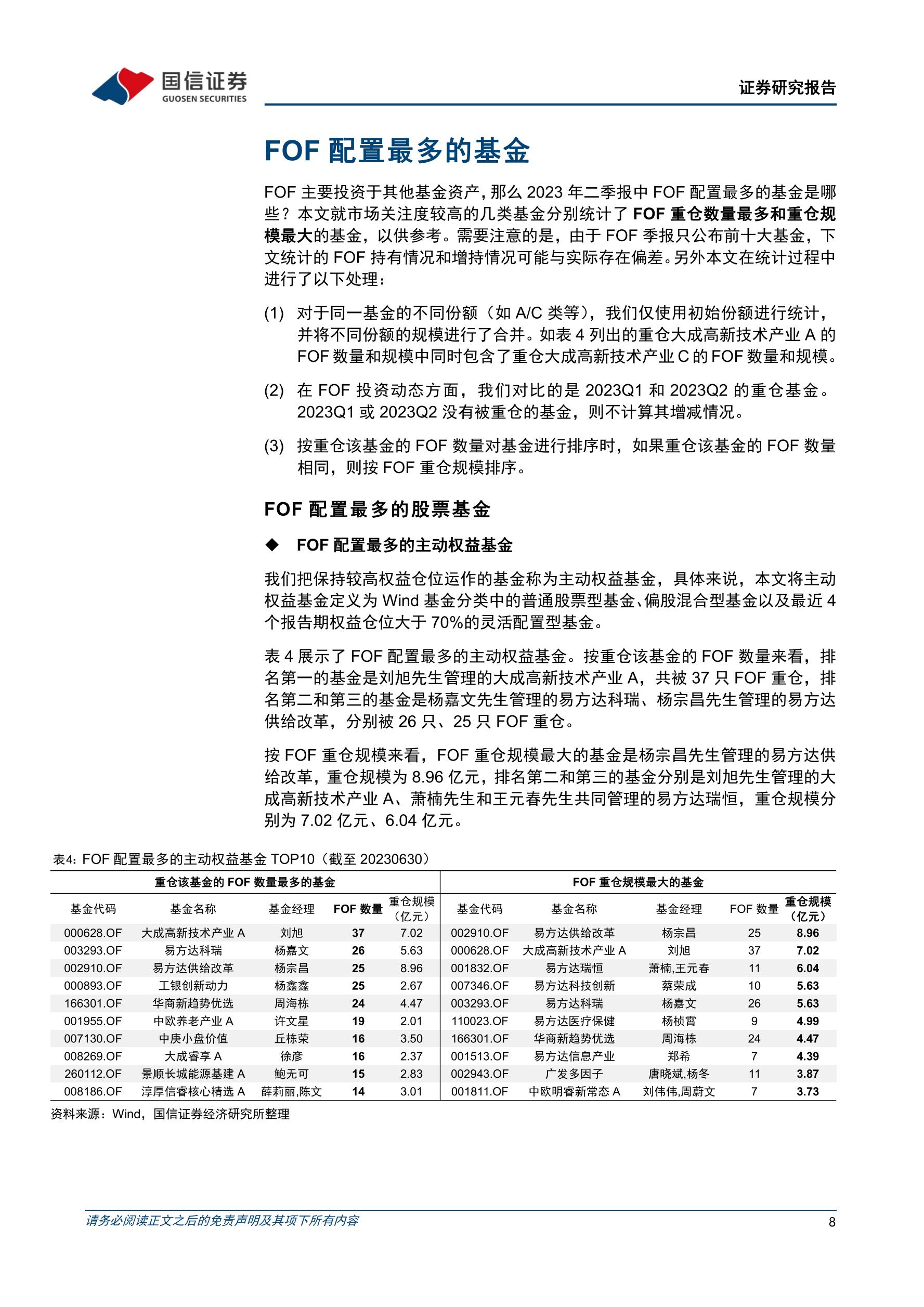 20230724-国信证券-公募FOF基金2023年二季报解析_报告-报告厅